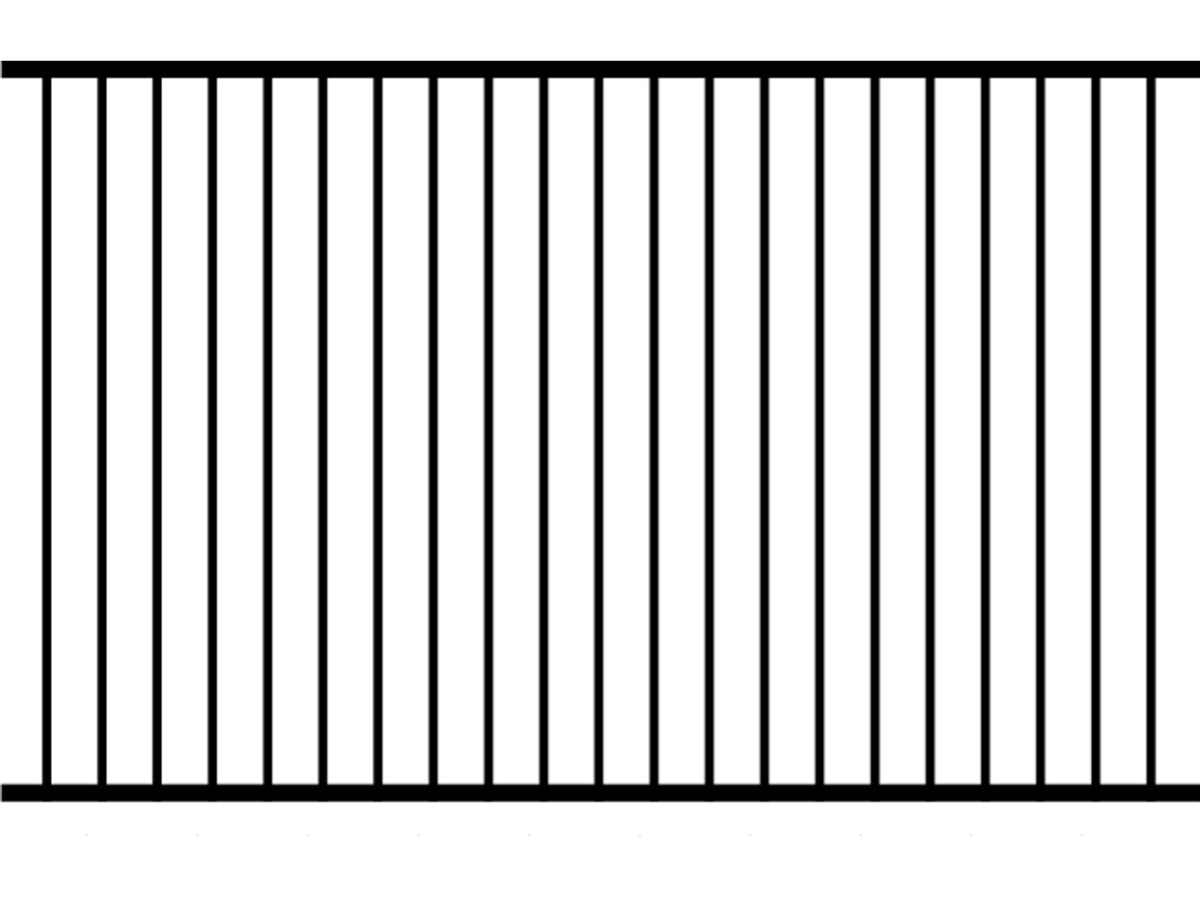 Flat-Top Flat-Bottom Ornamental Iron Panel / Residential — Steel ...